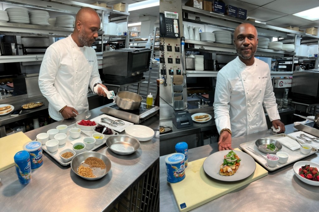 Slavni američki chef Cliff Crooks za pripremu kulinarskih specijaliteta ...